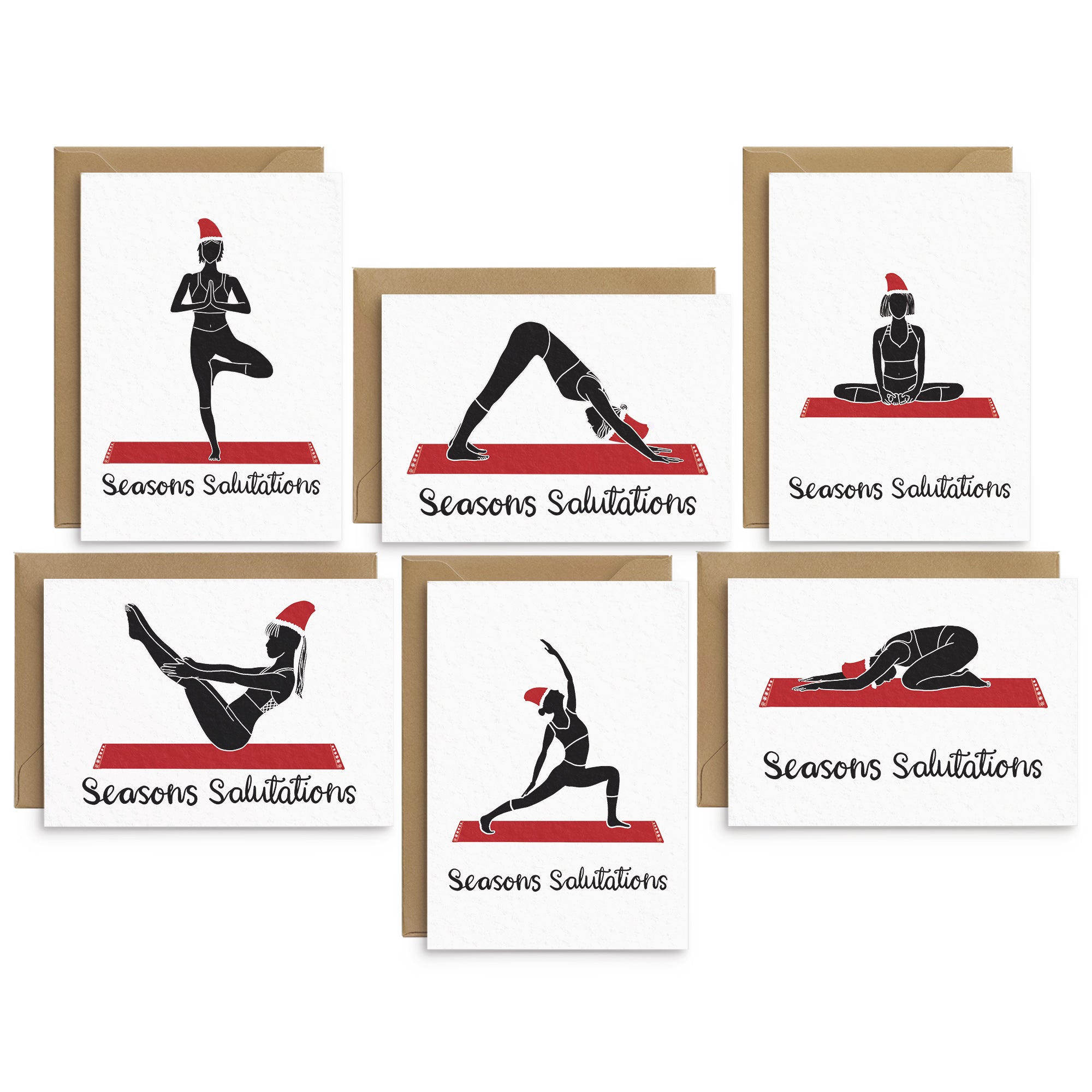Yoga Christmas Cards - Christmas Cards - Poppins & Co.
