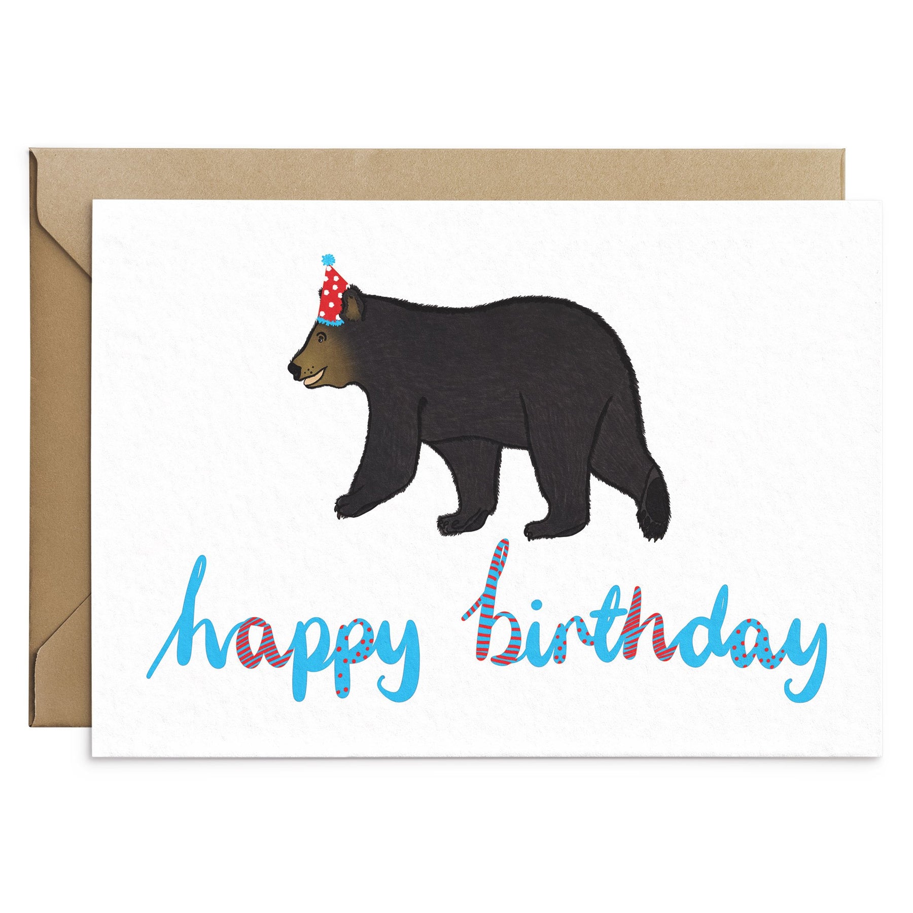 Black Bear Birthday Card – Poppins & Co.
