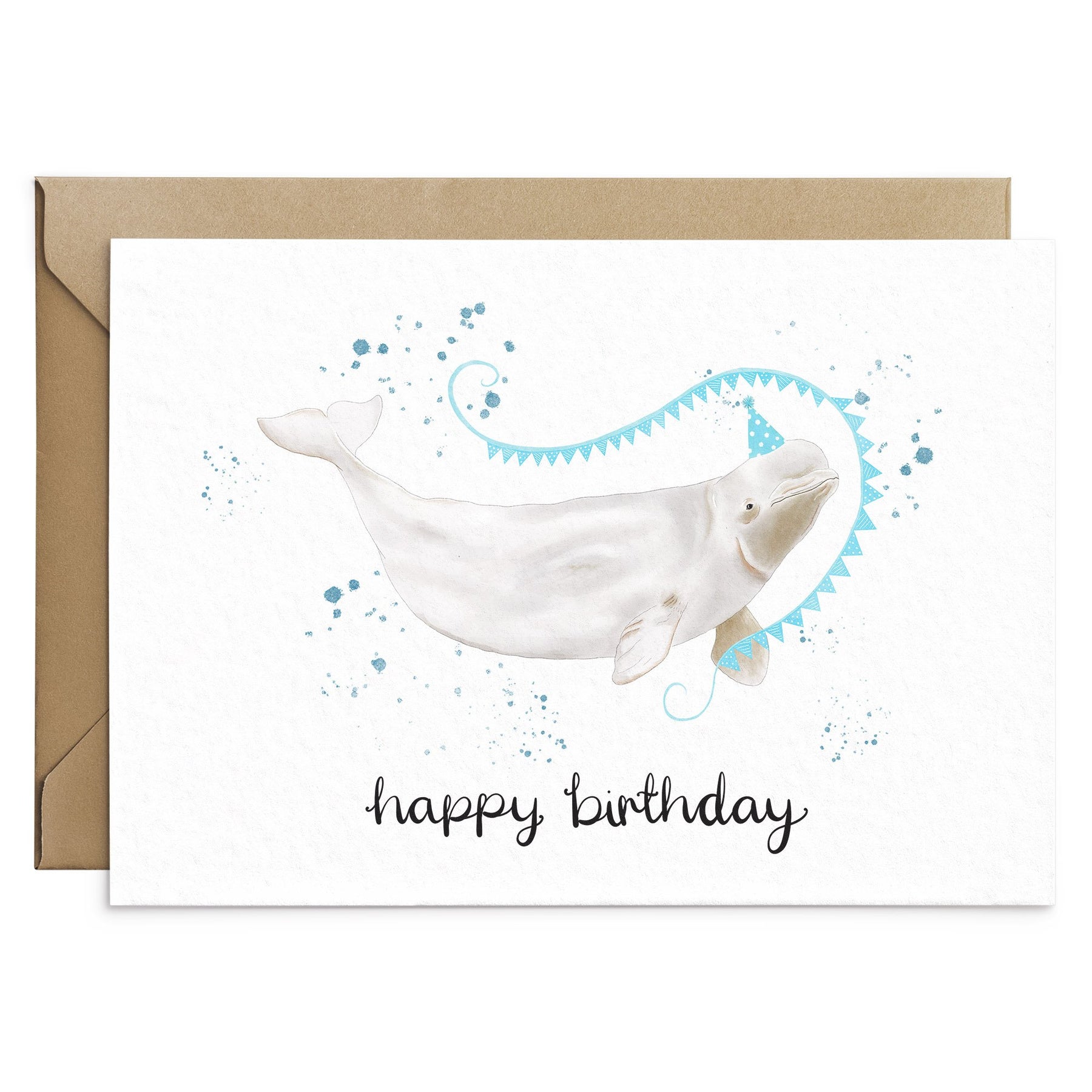 Beluga Whale Birthday Card - Birthday Cards - Poppins & Co.