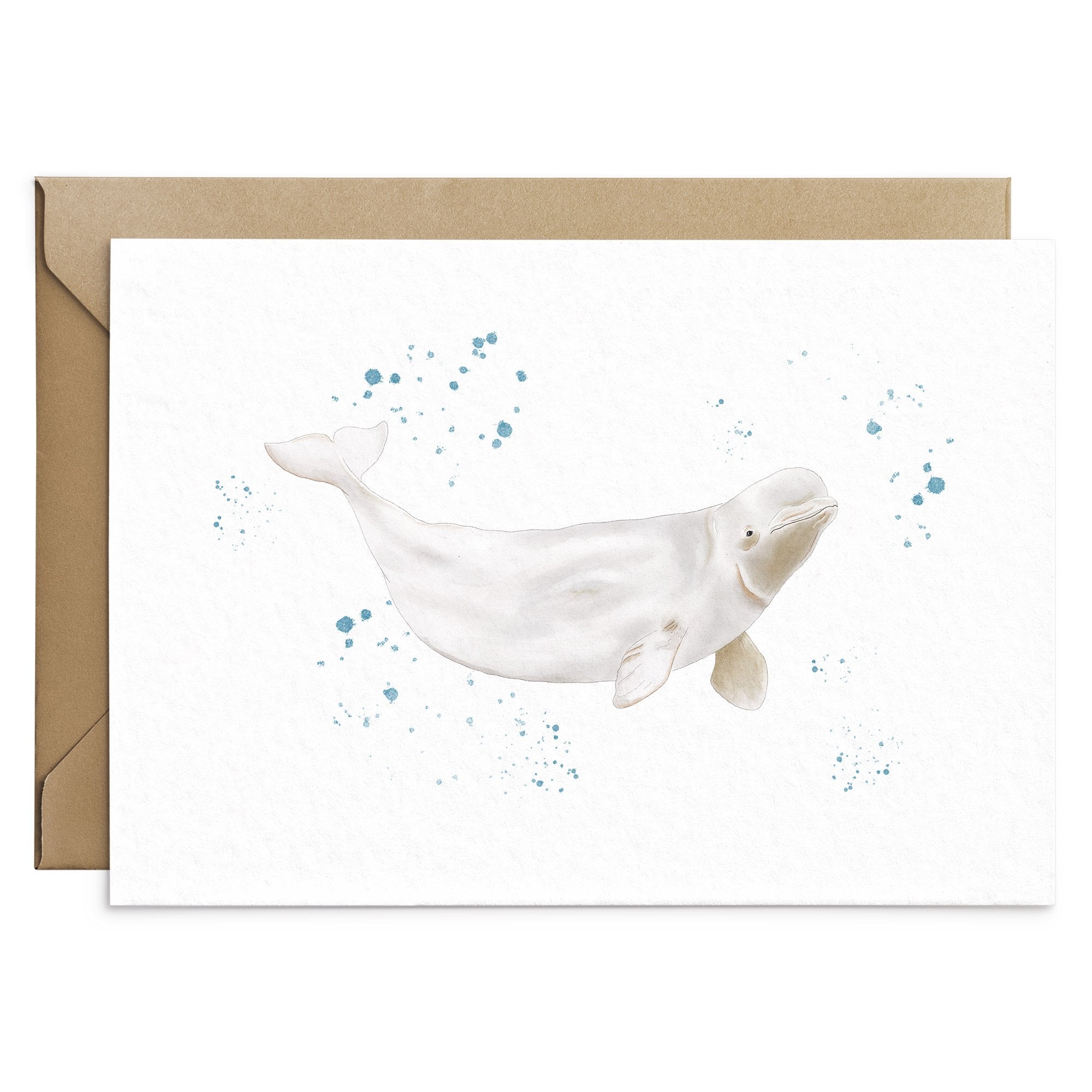 Beluga Whale Card - Any Occasion Cards - Poppins & Co.