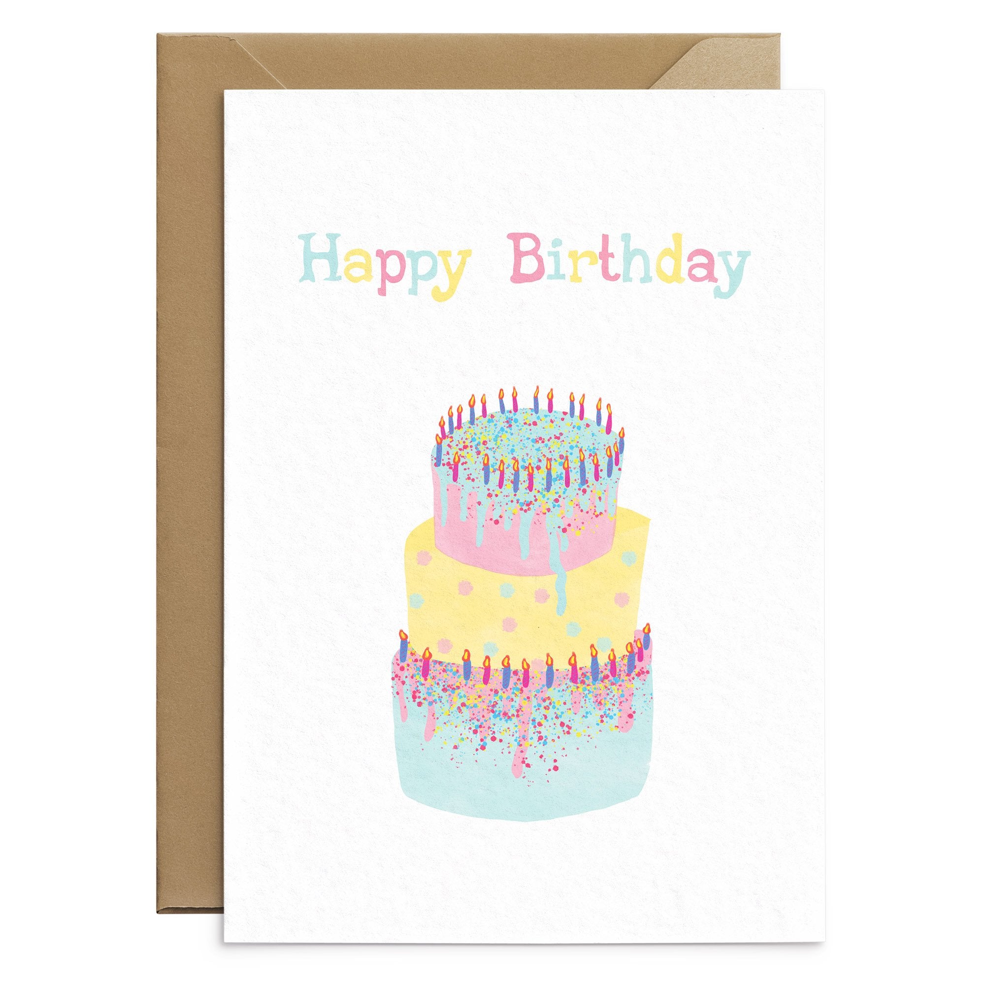 Drip Birthday Cake Card - Poppins & Co.