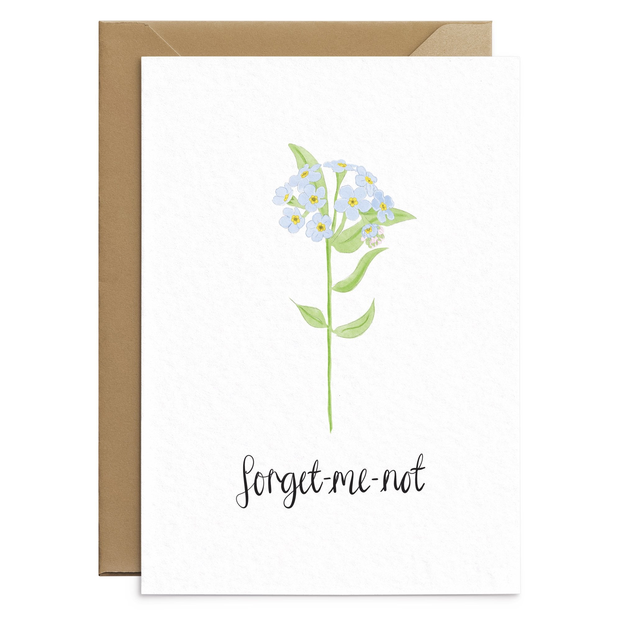 Forget Me Not Flower Note Card - Poppins & Co.