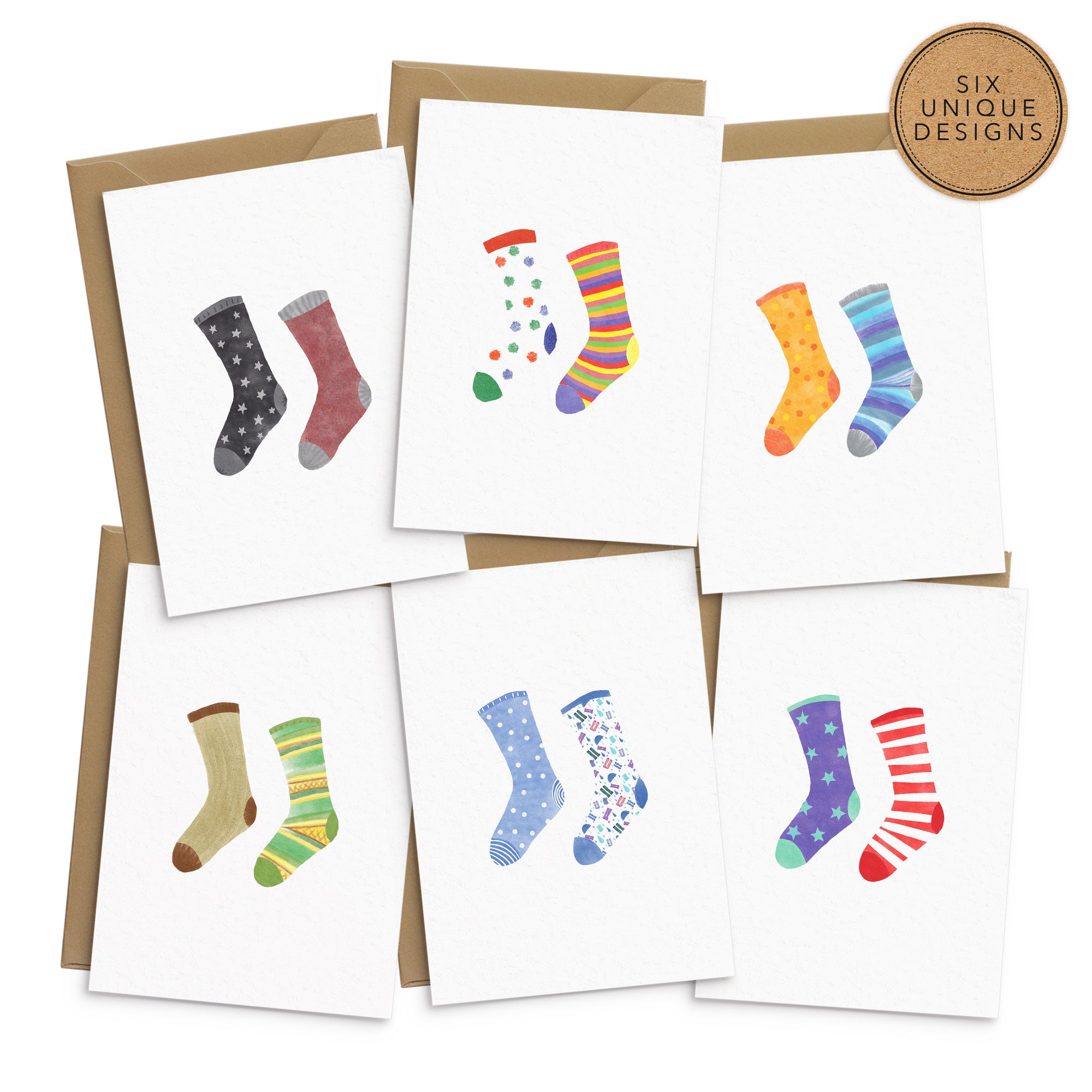 Mens Socks Cards - Card Sets - Poppins & Co.