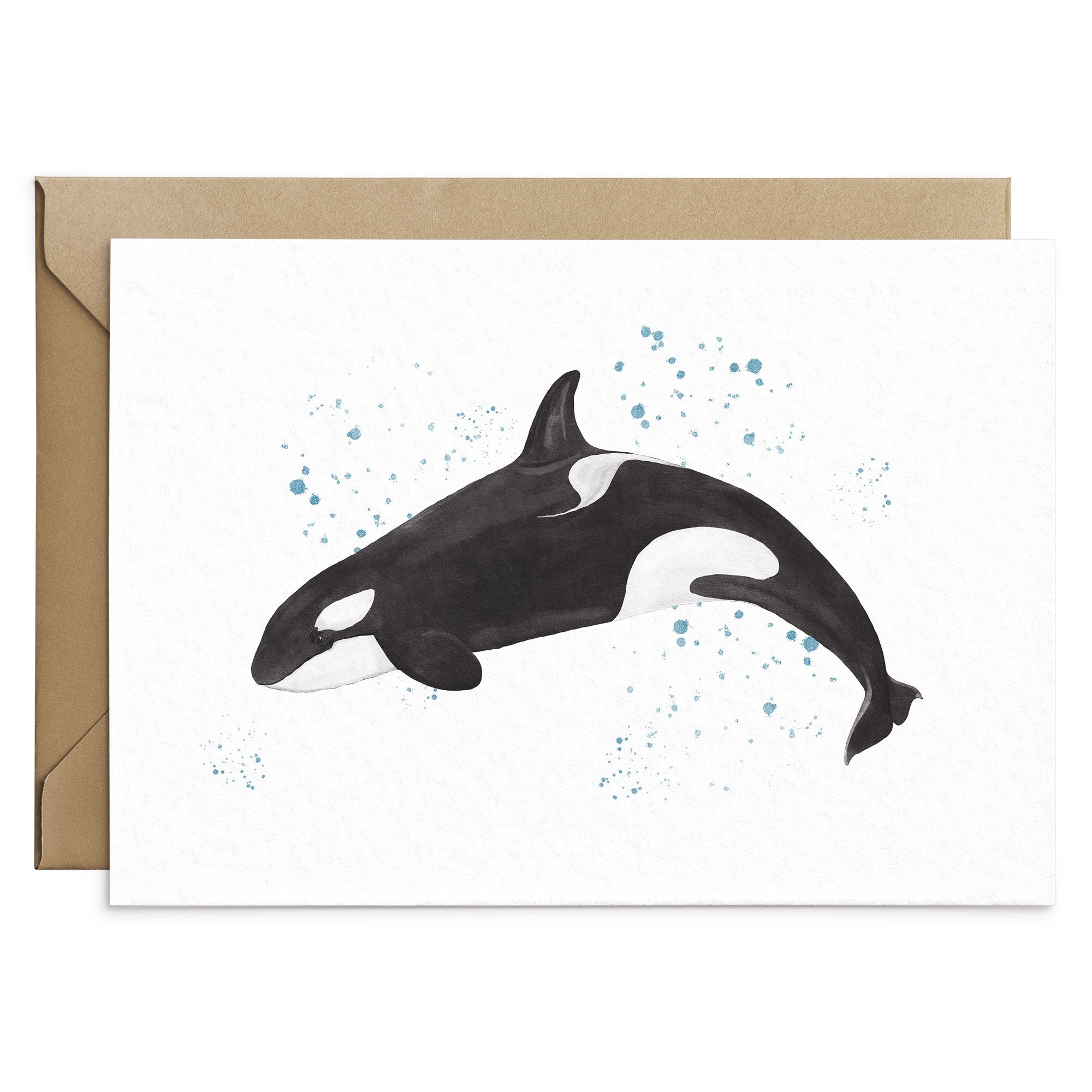 Orca Whale Card - Any Occasion Cards - Poppins & Co.