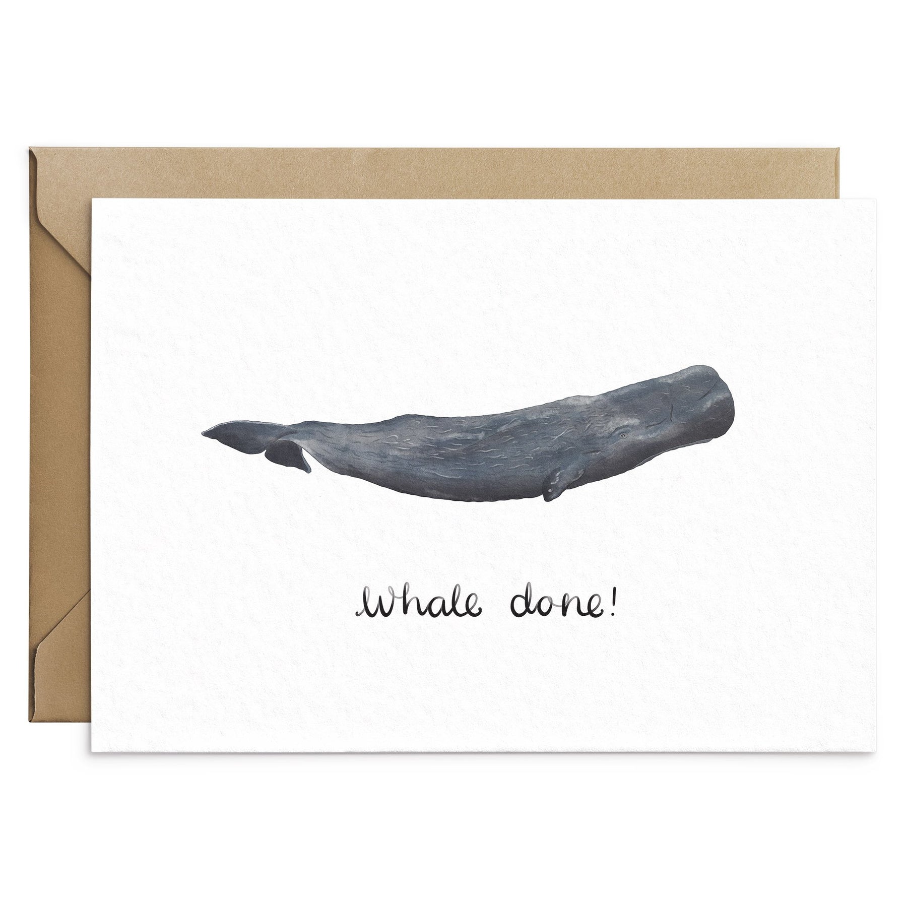 Whale Done - Encouragement Greeting Card - Poppins & Co.