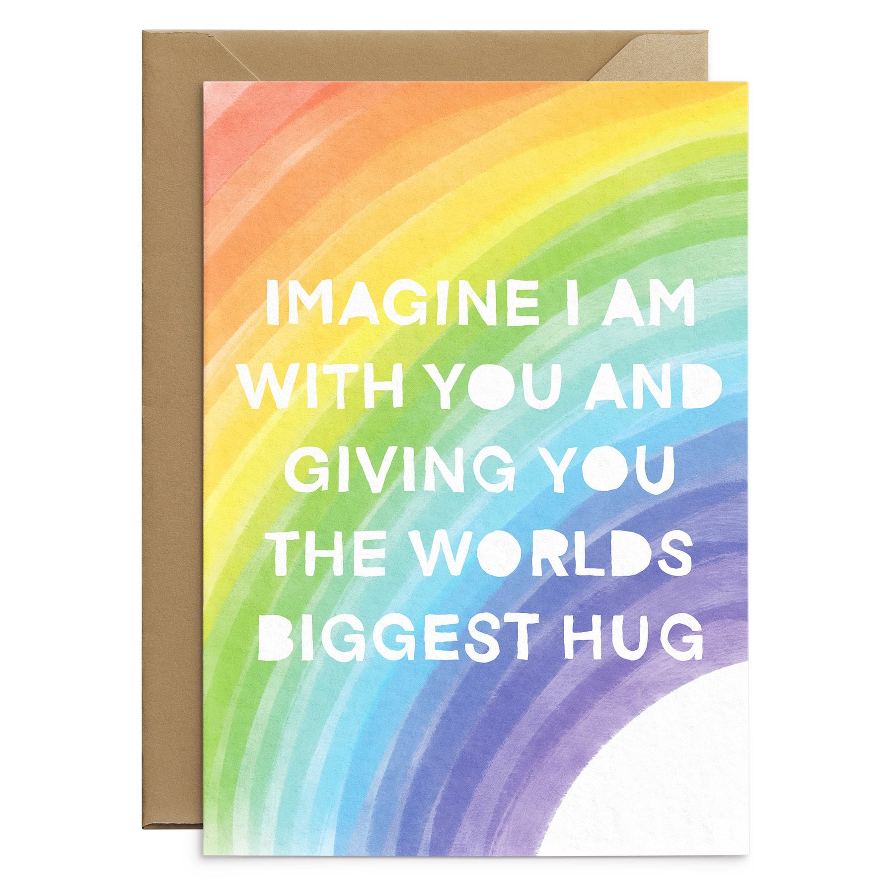 Worlds Biggest Hug Rainbow Lockdown & Self-isolation Card - Poppins & Co.